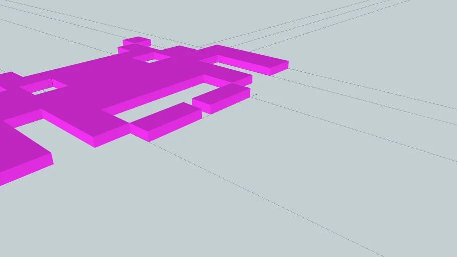 space invaders deco pink | 3D Warehouse