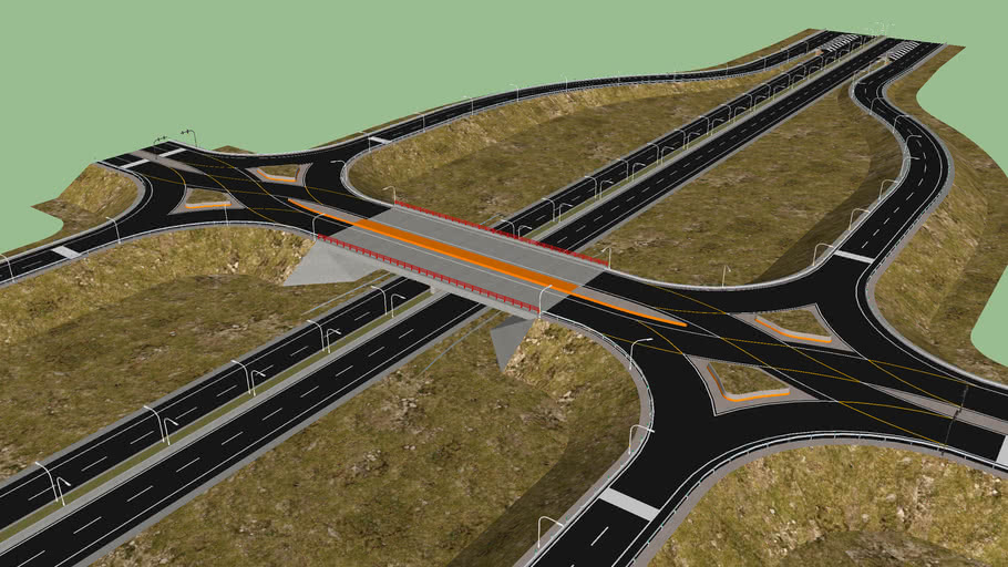 Diverging Diamond Interchange | 3D Warehouse