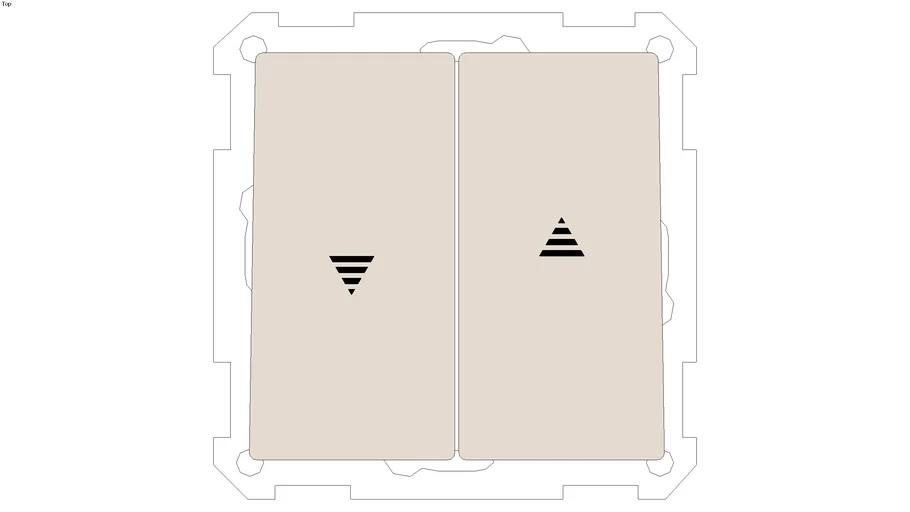System M Rocker for roller shutter switch and push-button, white ...