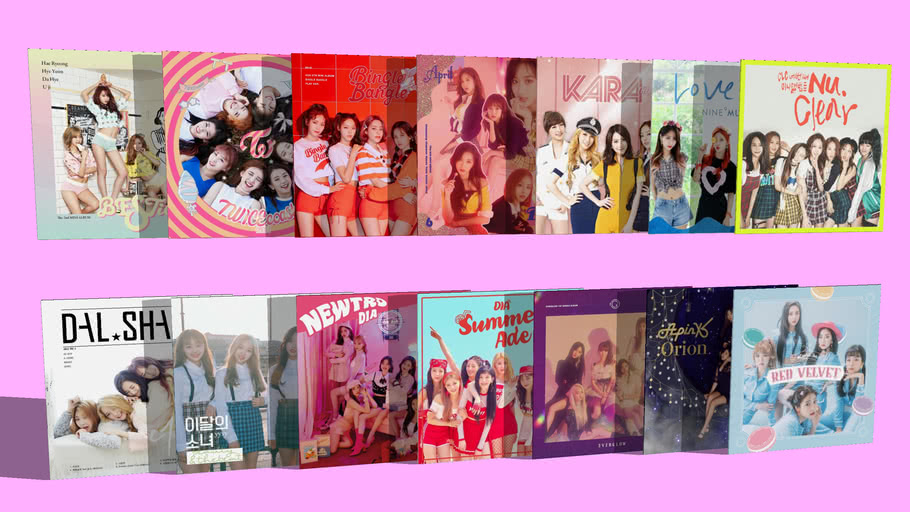 Kpop Girls Groups LP Disc Covers | 3D Warehouse