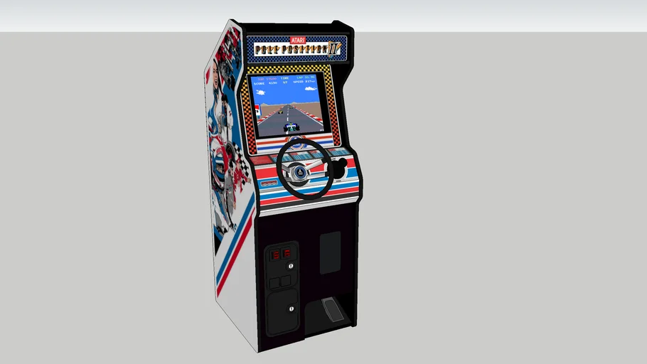 Atari Pole Position II Arcade Game (Irish version) | 3D Warehouse