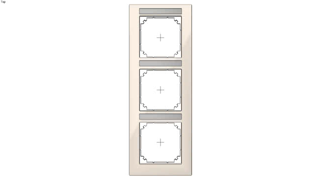 M-Plan frame, 3-gang for labelling, vertical installation, white ...