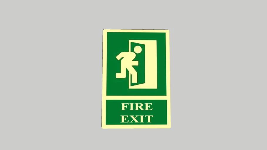 Fire exit signal | 3D Warehouse