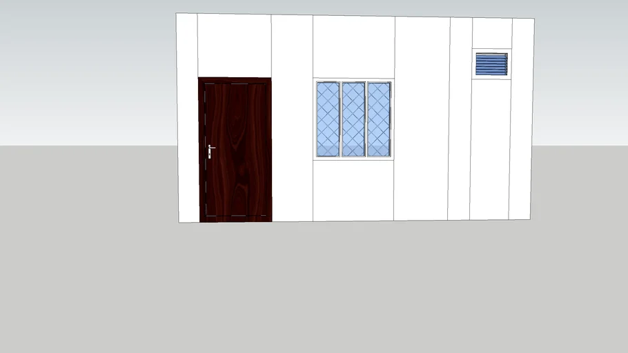 Door,window,Ventilator with Wall and Standard Sizes 3 ft 6 inches front ...