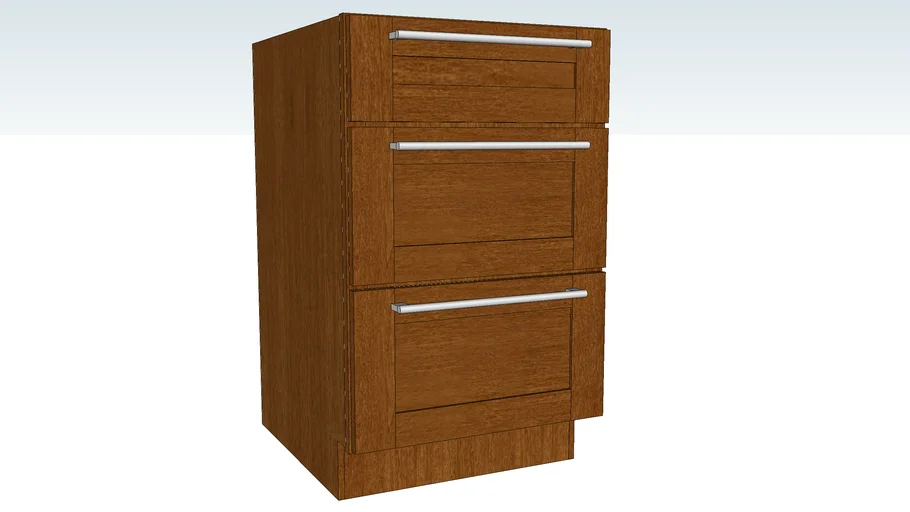 Base Three Drawer | 3D Warehouse