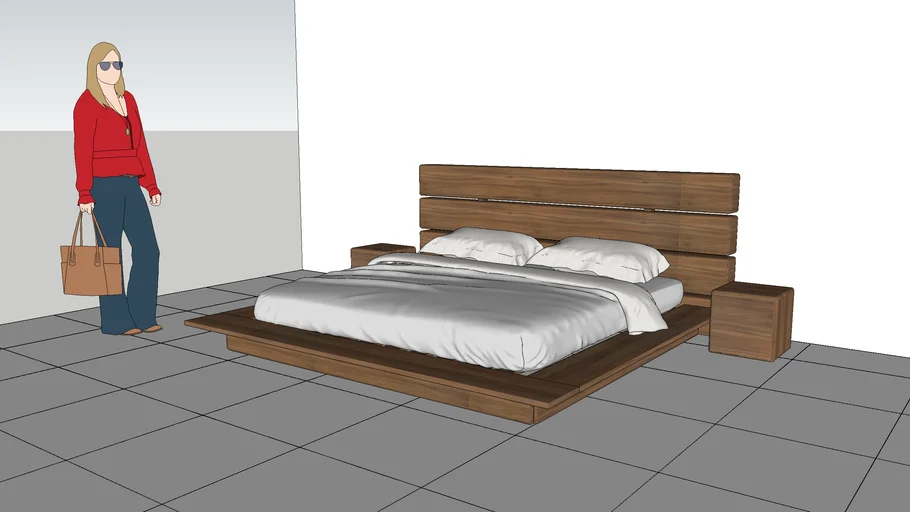 Oak Bed 01 | 3D Warehouse