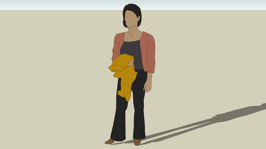 2D Girl with Jacket | 3D Warehouse