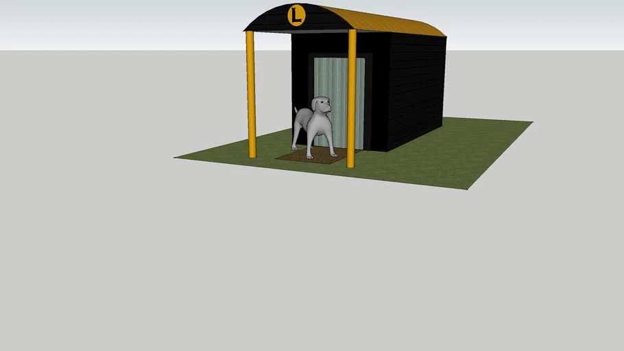 Doghouse With Dog | 3D Warehouse