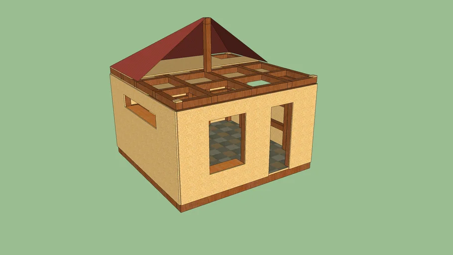 Forest hause v2 with Roof section | 3D Warehouse