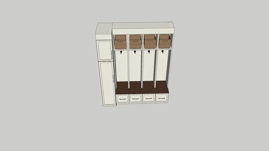 73' Mudroom Cabinet | 3D Warehouse