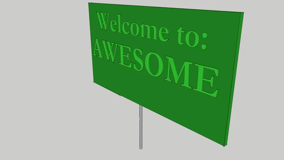 WELCOME SIGN | 3D Warehouse