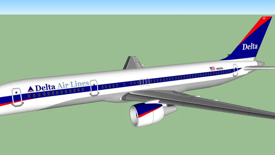 Delta Air Lines (2008) - Boeing 757-232 | 3D Warehouse