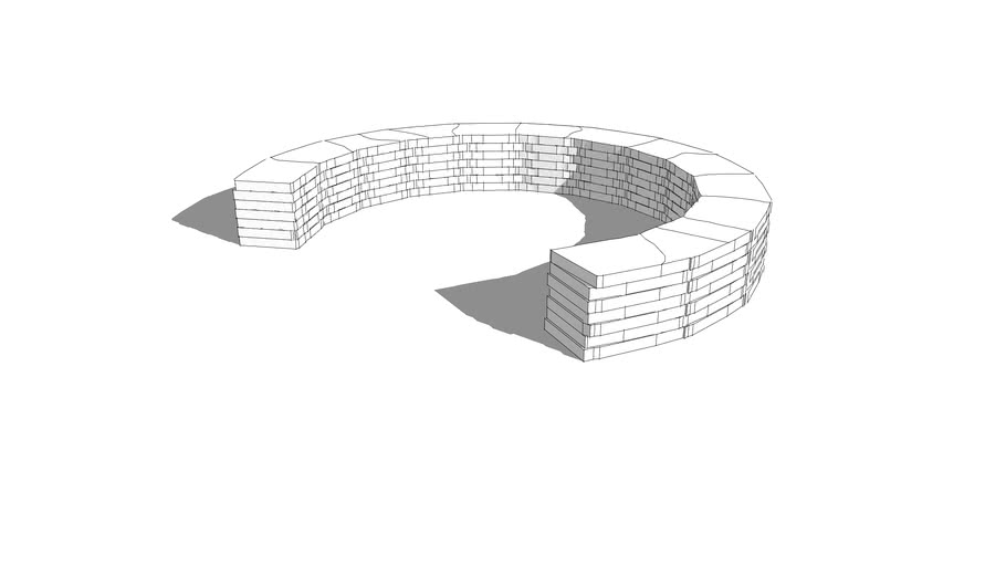 Rock or Paving slab seating area | 3D Warehouse