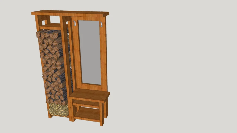 Firewood rack & bench | 3D Warehouse