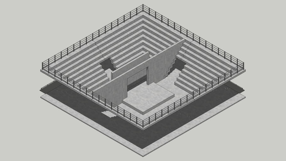 Concrete amphitheatre | 3D Warehouse
