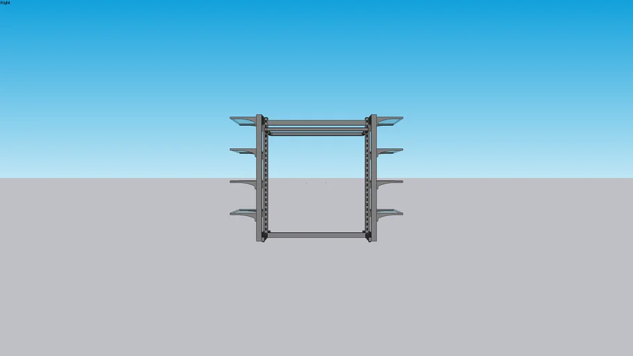 Floor Display with both side folding shelf (Code-ABBL/14/8/22/002) | 3D ...