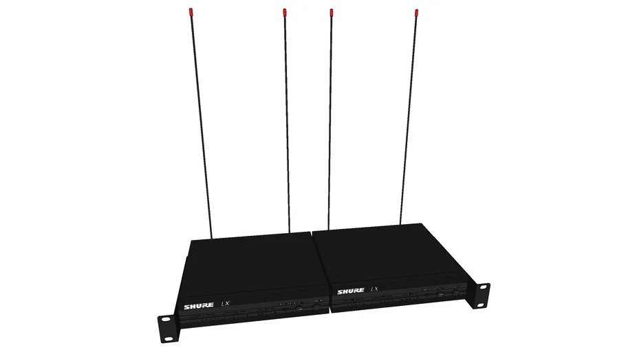 Shure LX4 Microphone Receiver - Dual Rackmount | 3D Warehouse