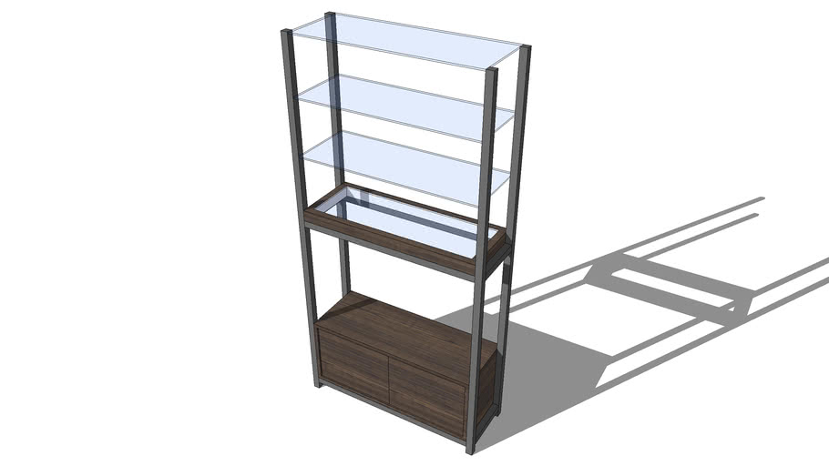 Shop display stand glass shelve | 3D Warehouse