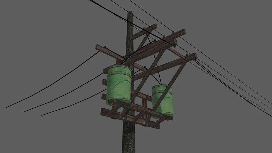 Poste com transformador ver2 Transformer electric | 3D Warehouse
