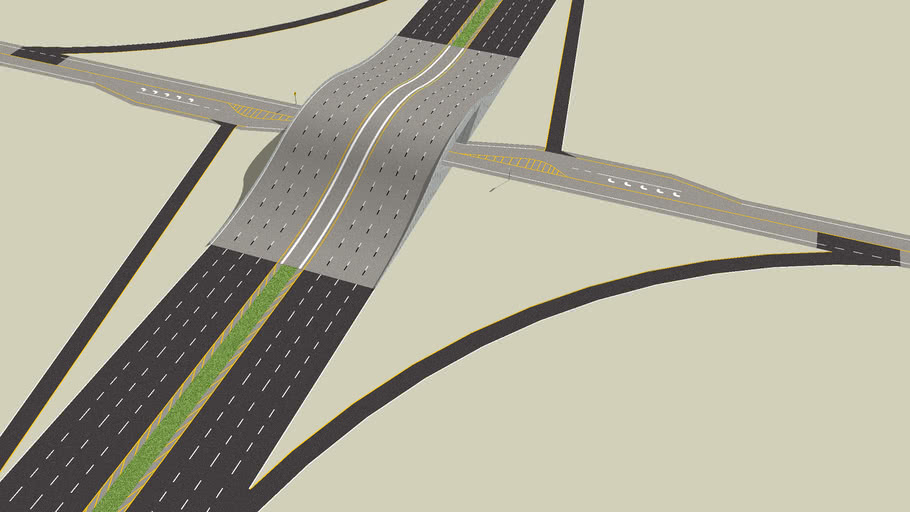 Interstate and Highway Intersection | 3D Warehouse