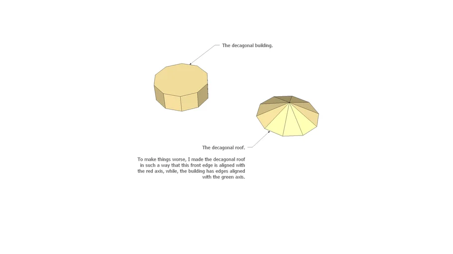 Decagonal roof and building alignment | 3D Warehouse