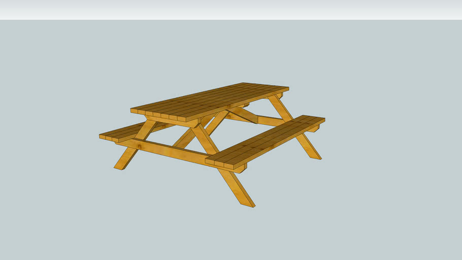 standard picnic table | 3D Warehouse