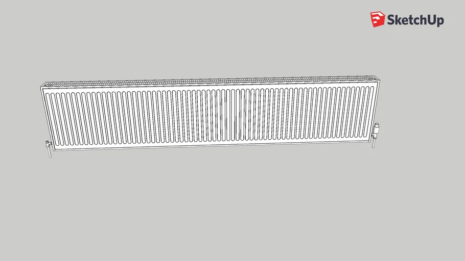2400 by 500 mm radiator | 3D Warehouse