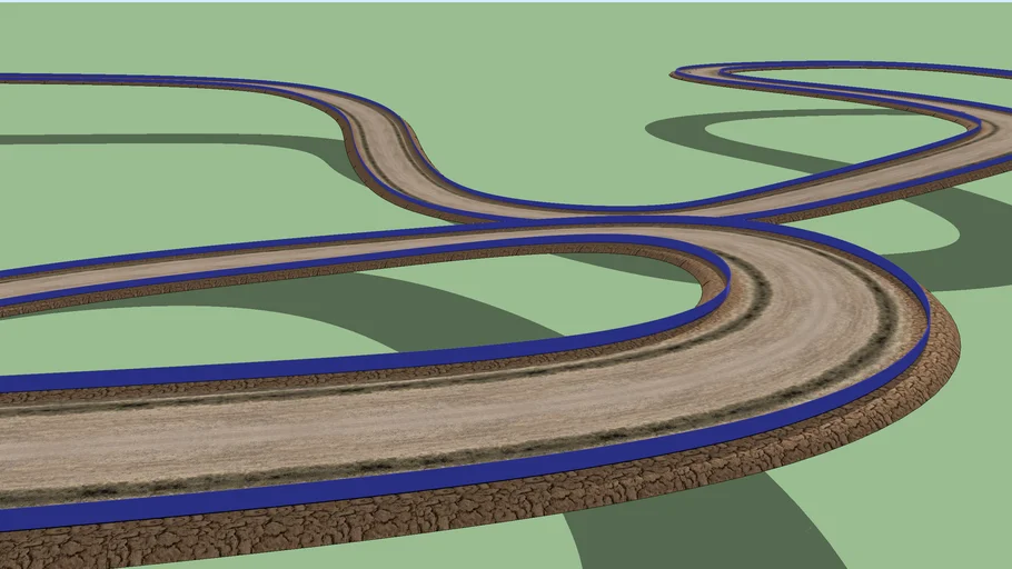 Huge Dirt_Rally_Race track 3d model / @Bruce3dmodeler | 3D Warehouse