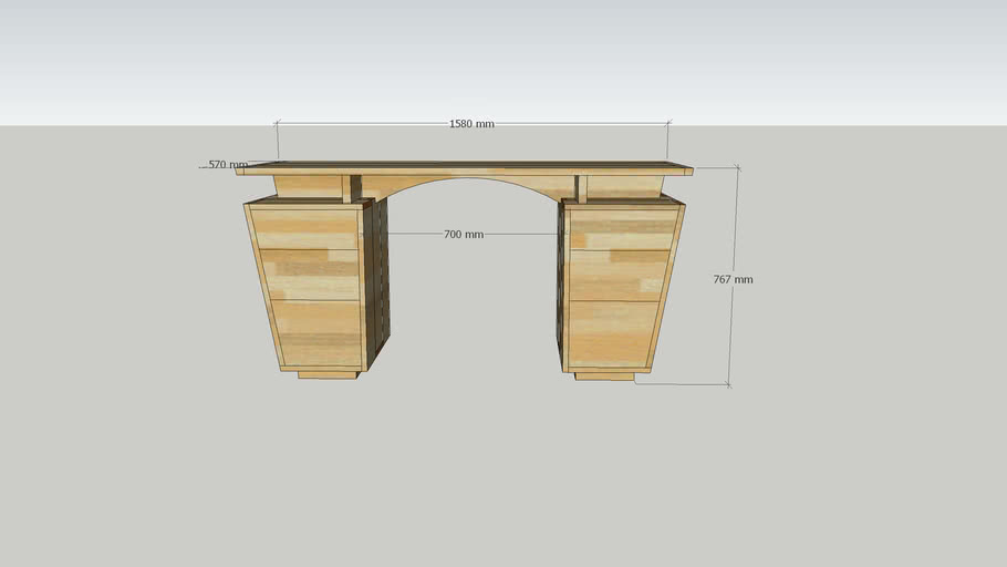 CAD Study Desk Final 2 | 3D Warehouse