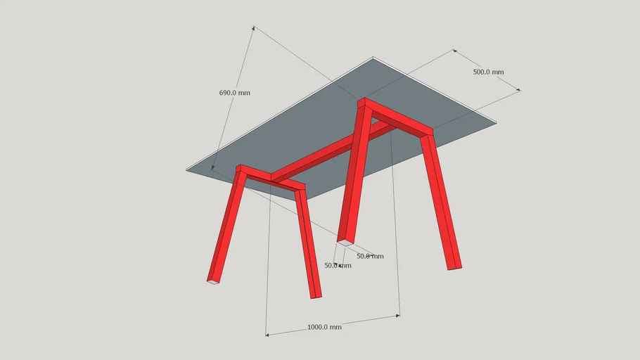 Simple Glass Table | 3D Warehouse