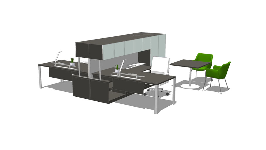 steelcase desk | 3D Warehouse