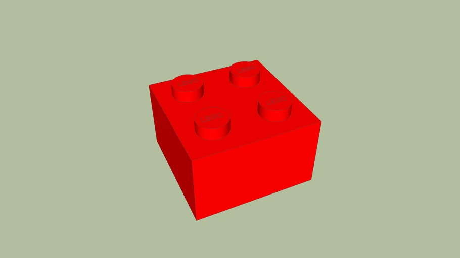 2x2 Lego brick (Red) | 3D Warehouse