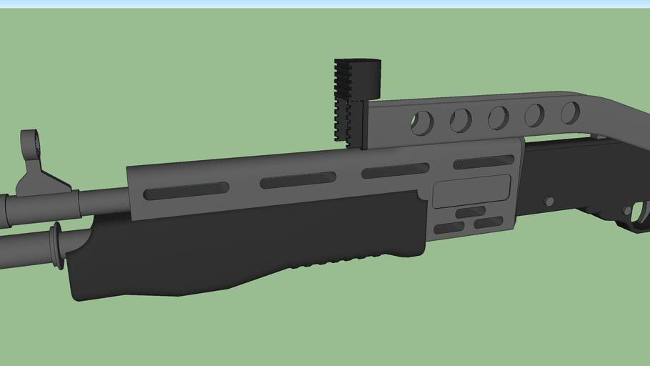 spaz-12 shotgun scaled to size | 3D Warehouse