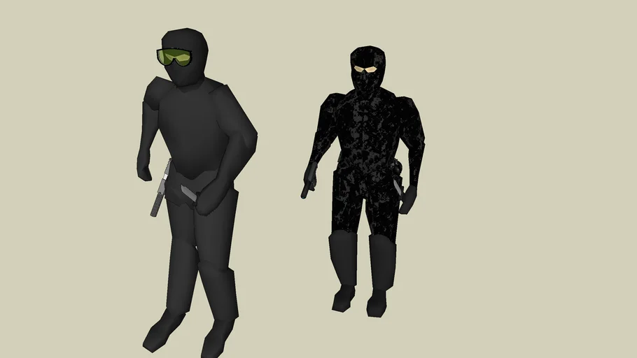 Zyko and FIA agents on a mission | 3D Warehouse