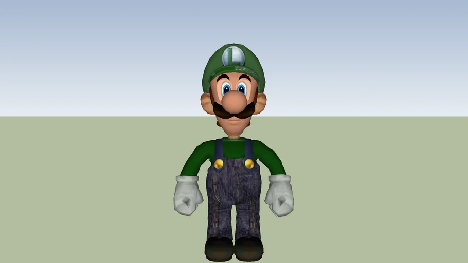 smg luigi with ssbb texturs | 3D Warehouse