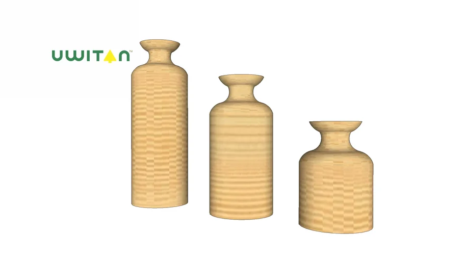 Kamboja Vas Bunga Minimalis UWITAN | 3D Warehouse