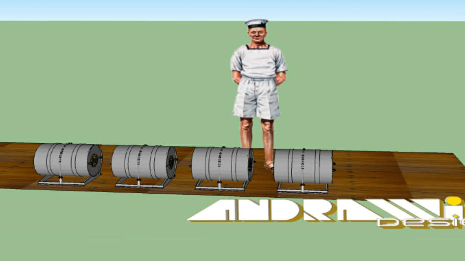 PT- BOAT - DEPTH CHARGE SET | 3D Warehouse