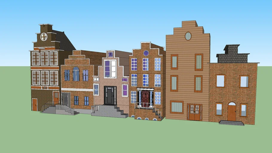 Dutch Canal Houses | 3D Warehouse