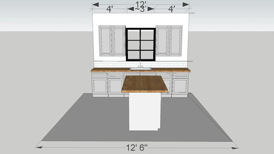 subway tile backsplash kitchen | 3D Warehouse