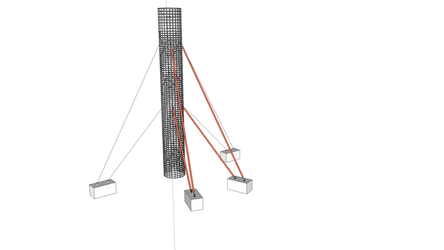 3 Way Bracing For a 64' Rebar Cage | 3D Warehouse