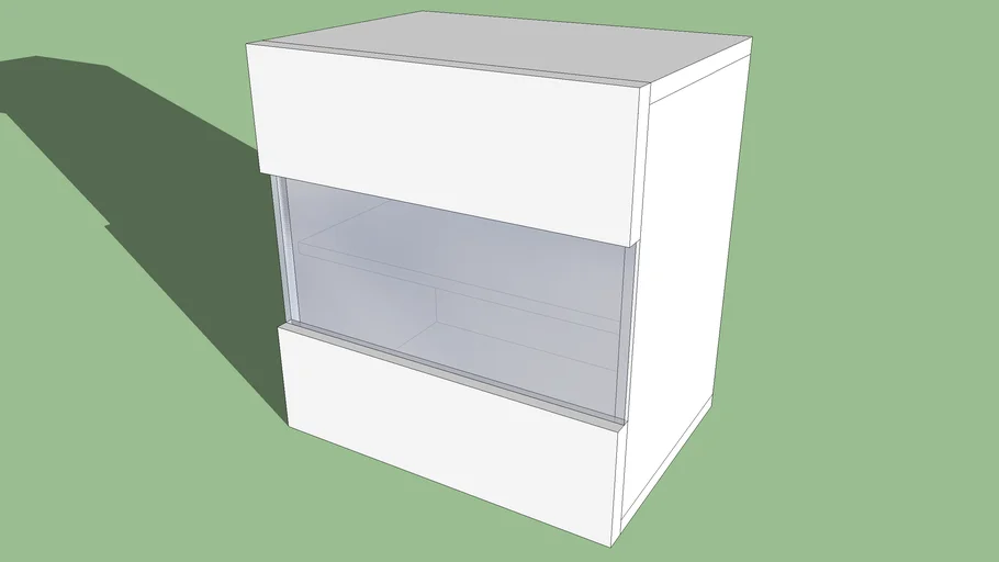 Ikea BESTA 60 x 64 x 40 cm, puerta laca y vidrio. | 3D Warehouse