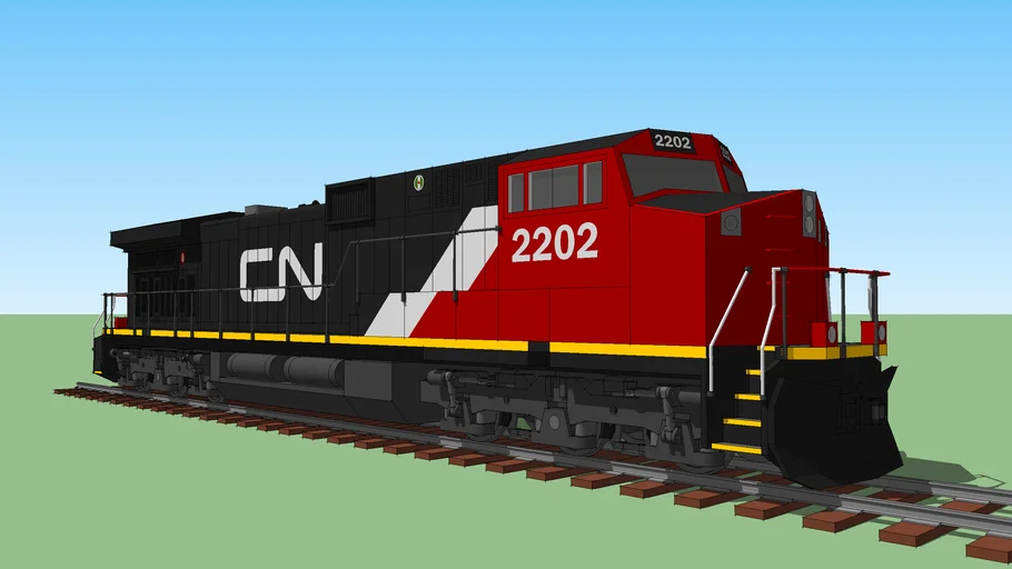 GE Dash 9-44CW CN 2202 Locomotive | 3D Warehouse