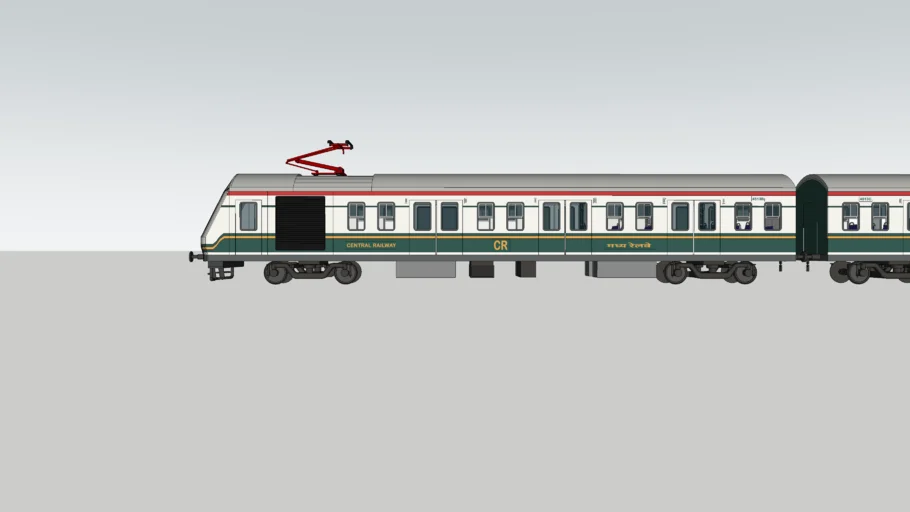 12 Car Green Local Train MRVC Rake | 3D Warehouse