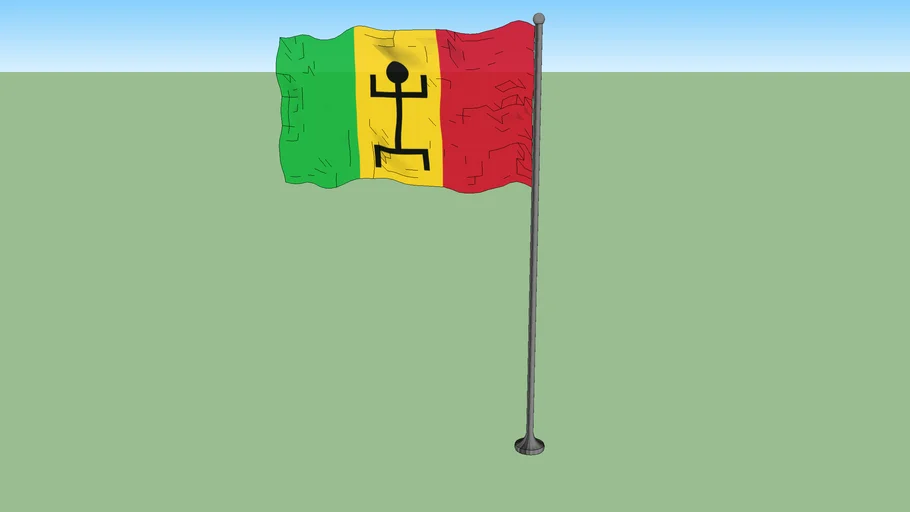 Flag of the Federation of Mali (1959-1961) | 3D Warehouse