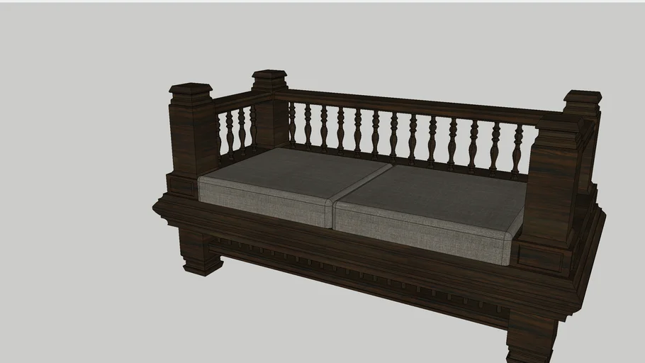 38 indochine ghế sofa 1 | 3D Warehouse