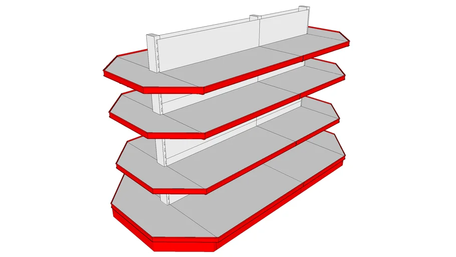 Rafturi metalice modulare (gondola) | 3D Warehouse