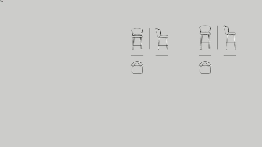 Minotti Aston Stool 2d | 3D Warehouse