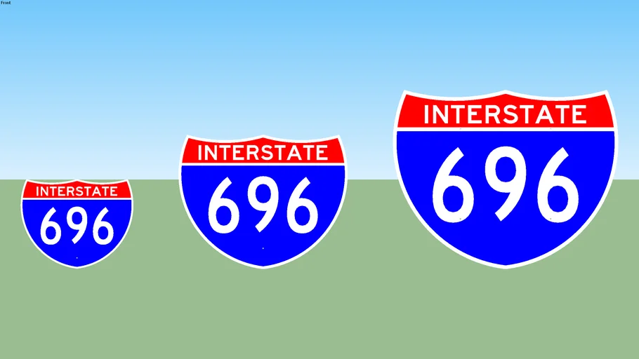 Interstate 696 Sign | 3D Warehouse