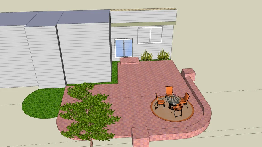 Rick's backyard patio design | 3D Warehouse