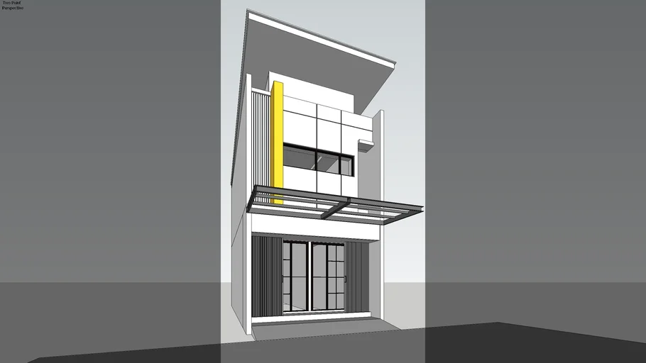 EAST 001 Konsep Eksterior Ruko 5x10 | 3D Warehouse
